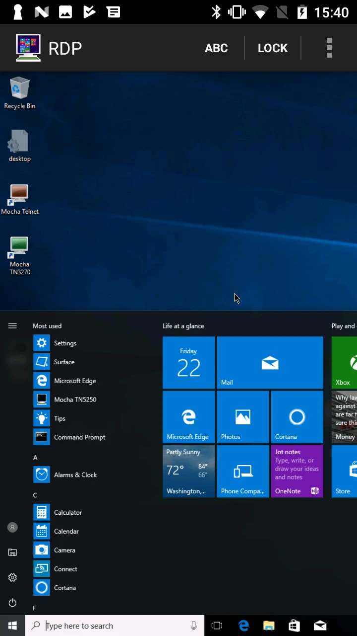 Mocha RDP Lite Android 应用程序 APK (dk.mochasoft.rdp) 由MochaSoft - 在PHONEKY上下载