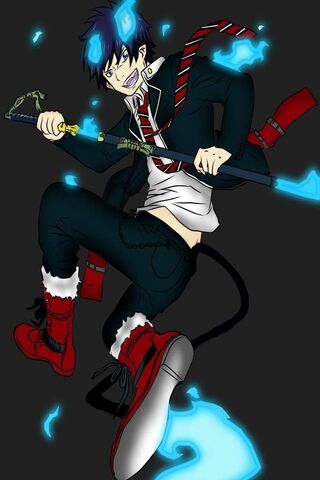 Rin Okumura Demon Form Wallpaper